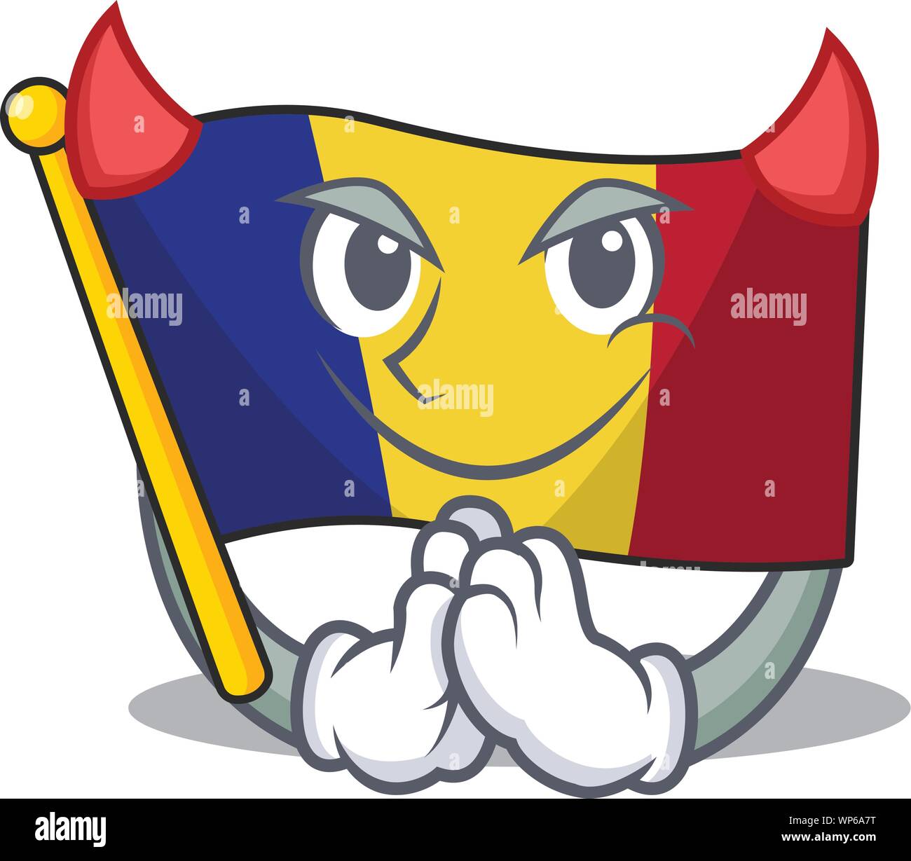 Devil romanian cartoon flag folded in drawer Stock Vector Image & Art ...