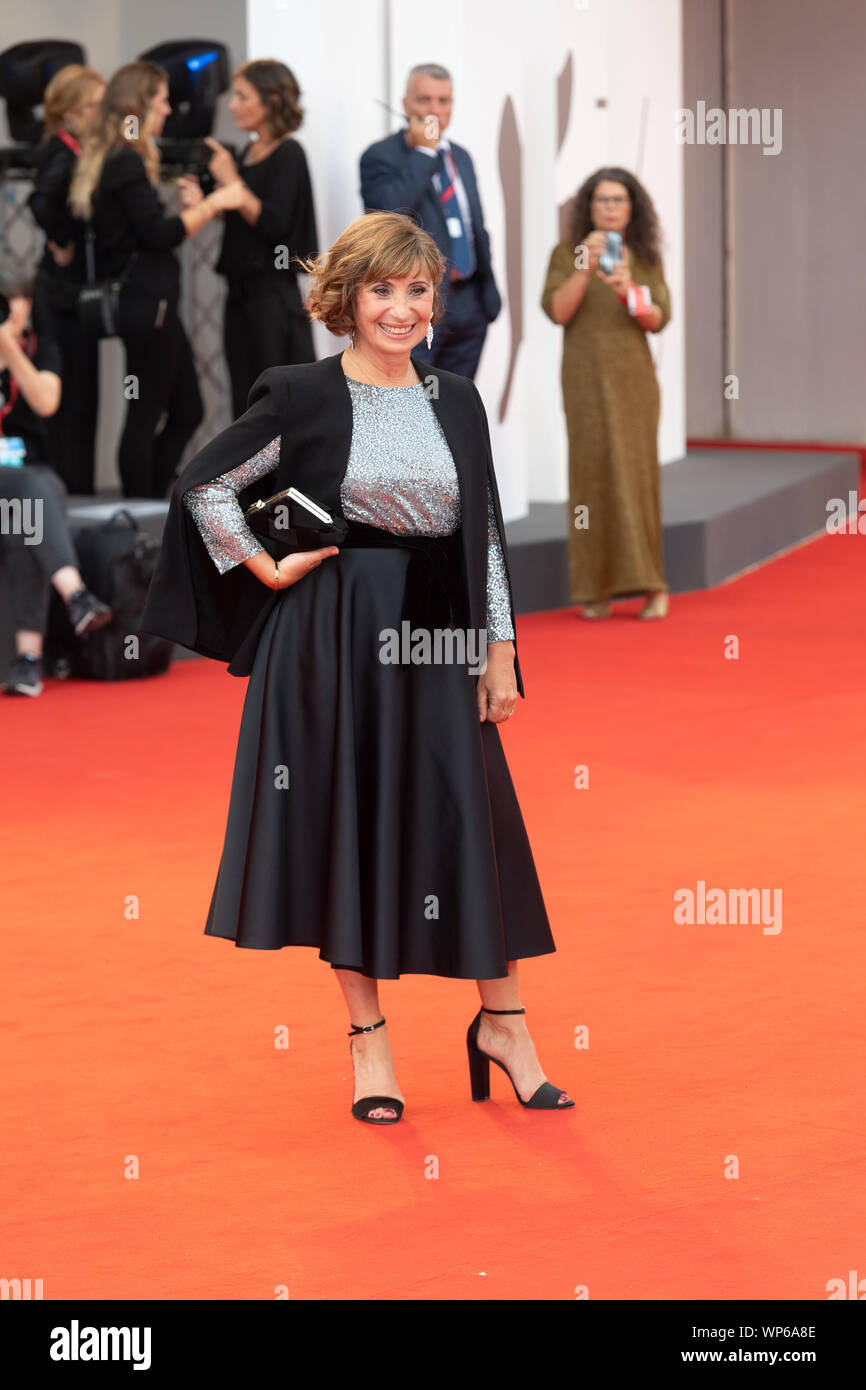 VENICE, Italy. 07th Sep, 2019. Ariane Ascaride attends the red carpet ...