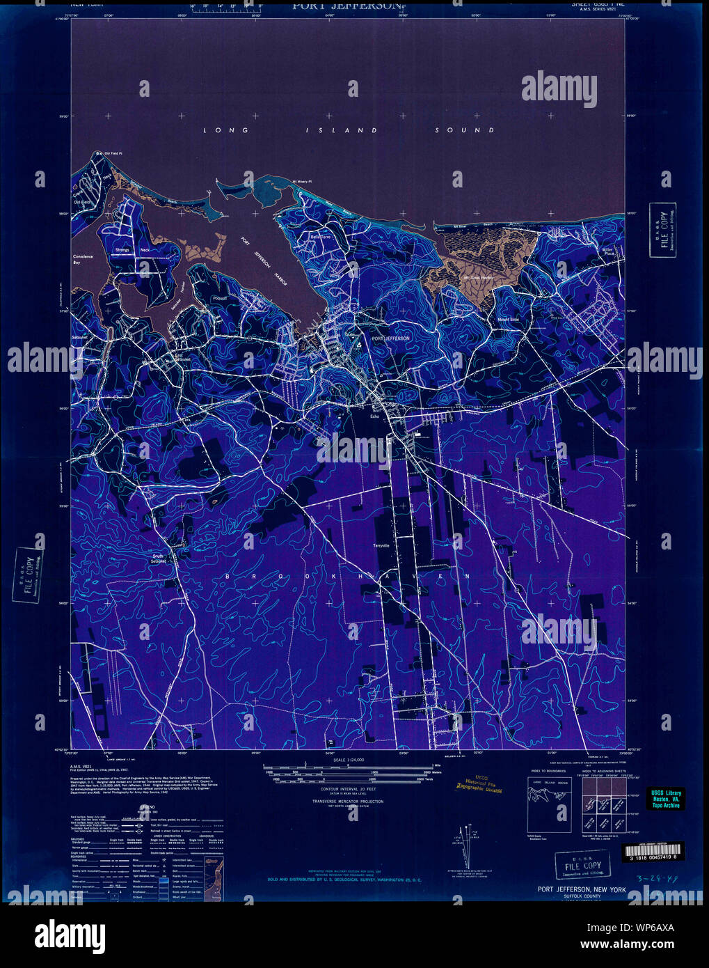 Map of port jefferson hi-res stock photography and images - Alamy