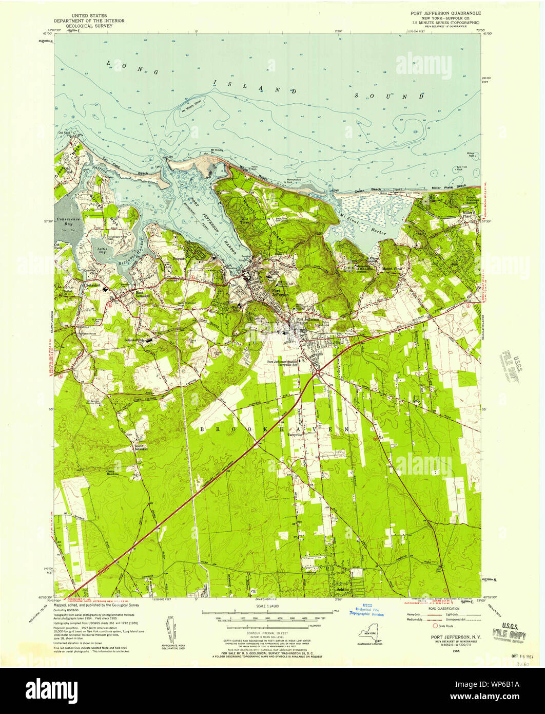 Map of port jefferson hi-res stock photography and images - Alamy