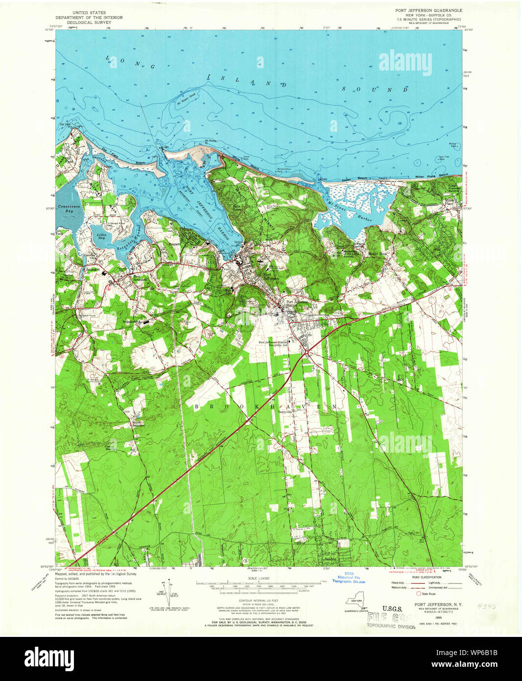 Map of port jefferson hi-res stock photography and images - Alamy