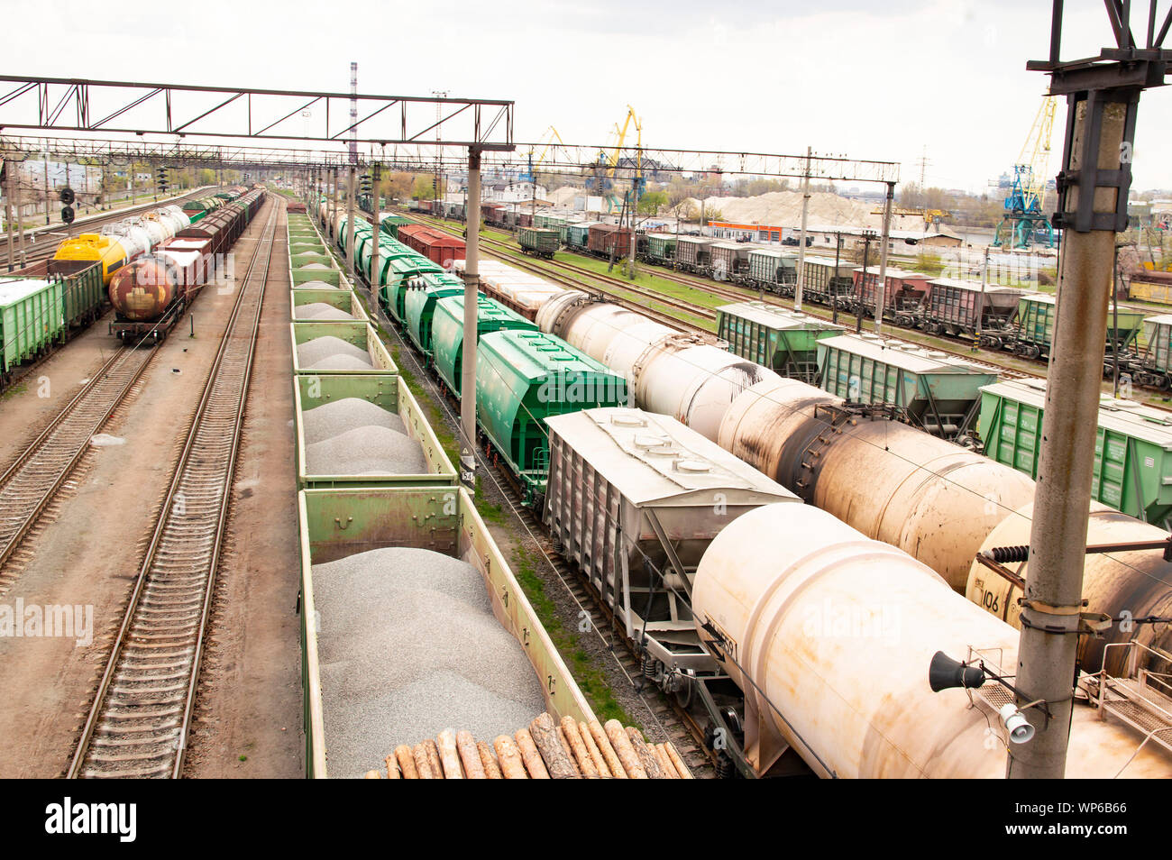 Railroad infrastructure - station of freight trains Stock Photo - Alamy