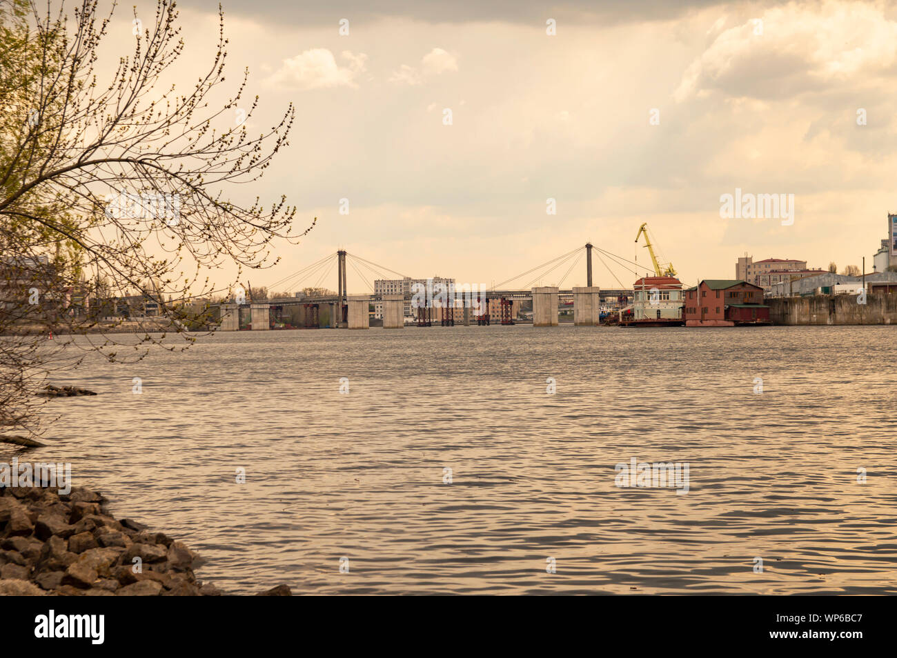 Kiev city on the bank of the Dnieper river Ukraine Stock Photo - Alamy