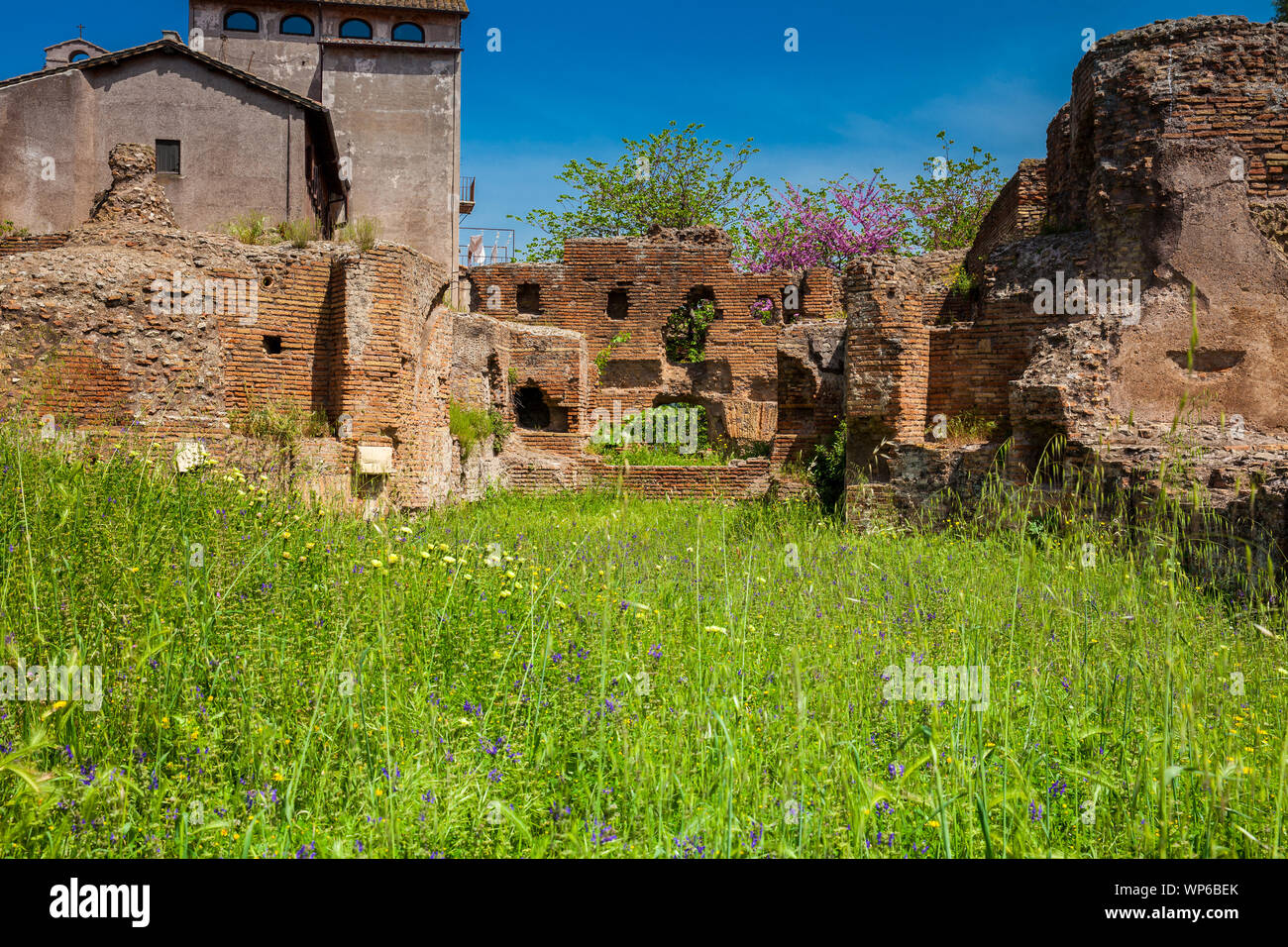 Nymphaeum and Adjoining Cisterns at the Palatine Hill in Rome Stock ...