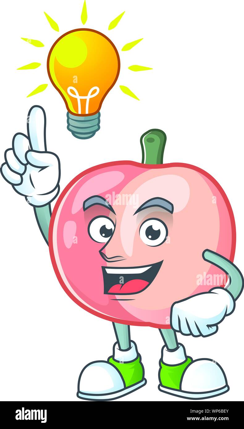 Have an idea fruit peach fresh character with mascot Stock Vector Image ...