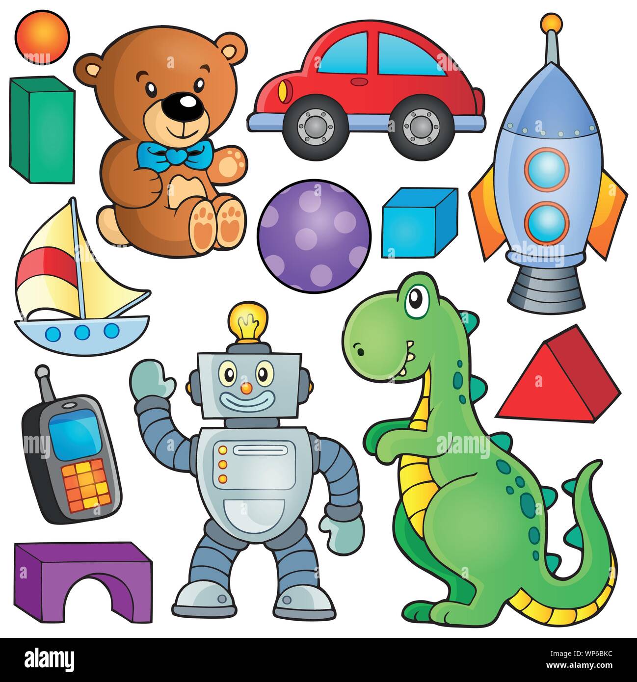 Collection with toys theme 2 Stock Vector Image & Art - Alamy