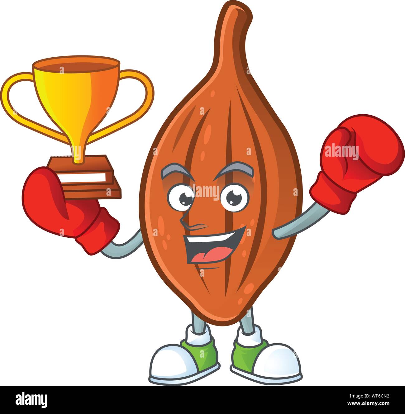 Boxing winner cartoon choco with character mascot style Stock Vector ...