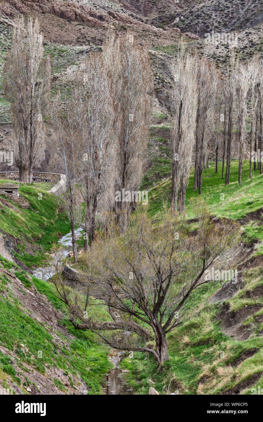 Mountain valley landscape, Qareh Kelisa, Qarah Kalisa, Chaldoran County ...