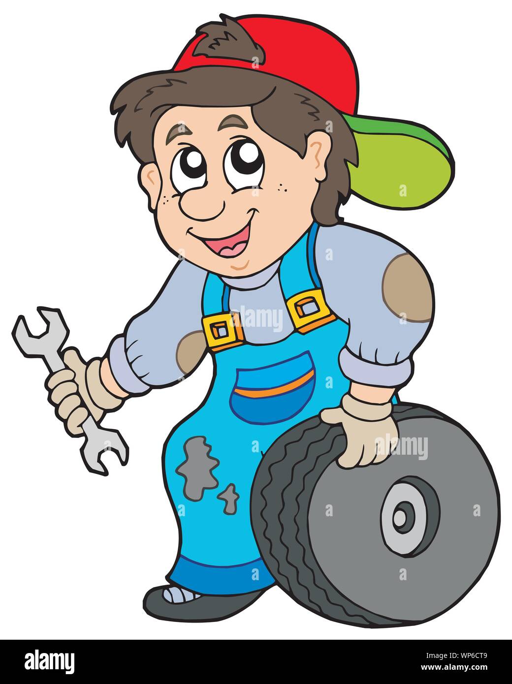 Professional male car mechanic working Stock Vector Images - Alamy