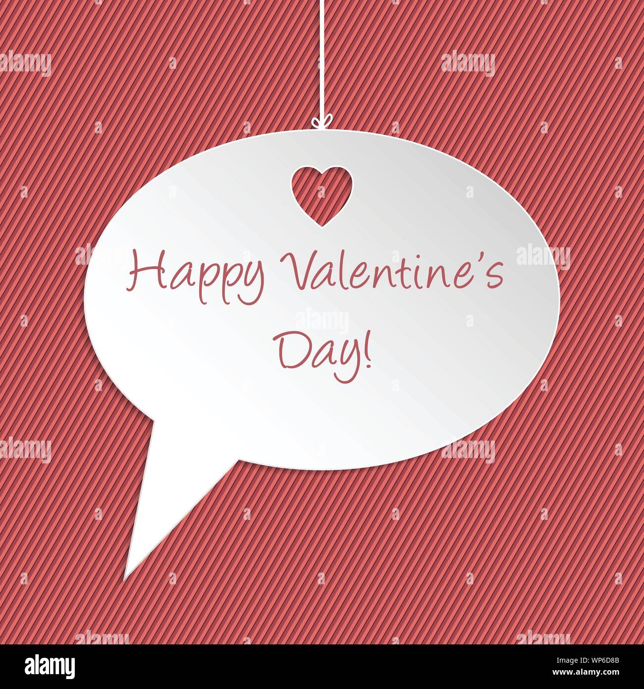 Valentine speech bubble greeting card Stock Vector Image & Art - Alamy