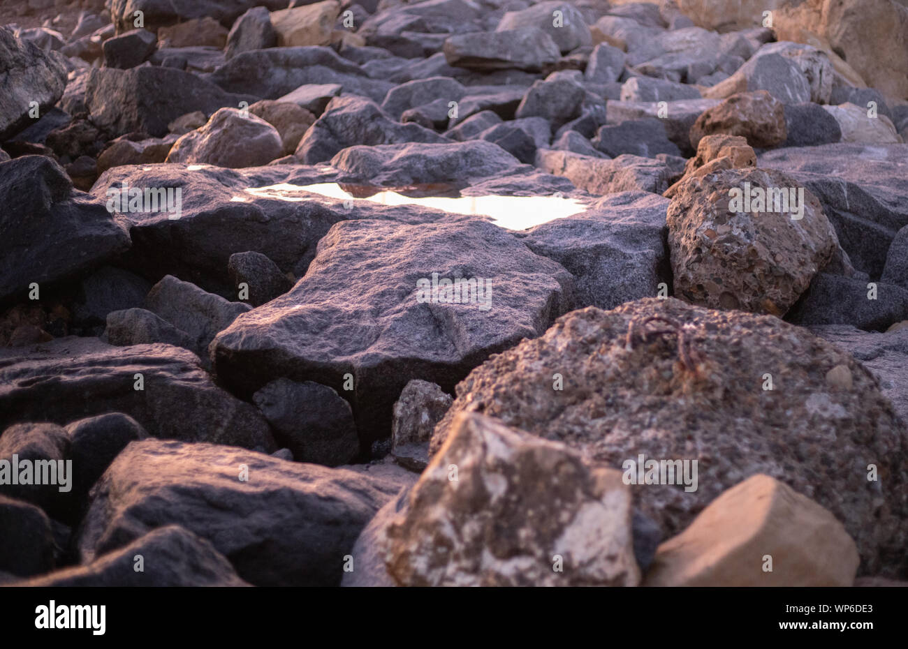 rocks on beach jetty Stock Photo - Alamy