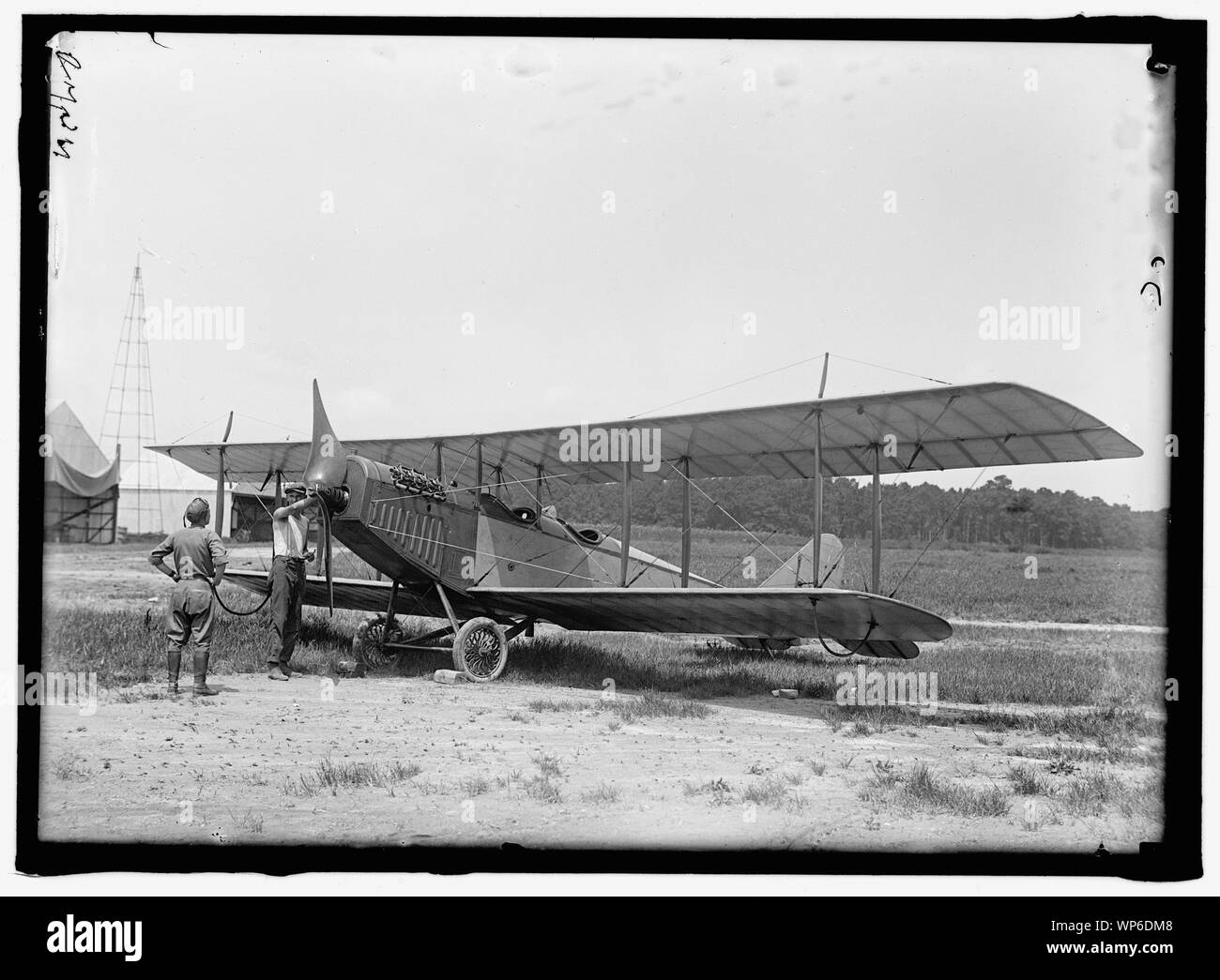 LANGLEY FIELD, VA. CURTIS JN4D PLANE, WITH OLMSTEAD PROPELLER AND ...