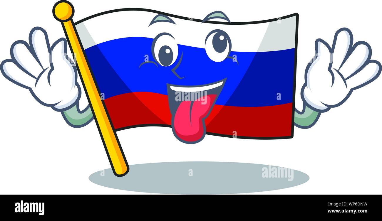 Crazy flag russia isolated in the cartoon Stock Vector Image & Art - Alamy