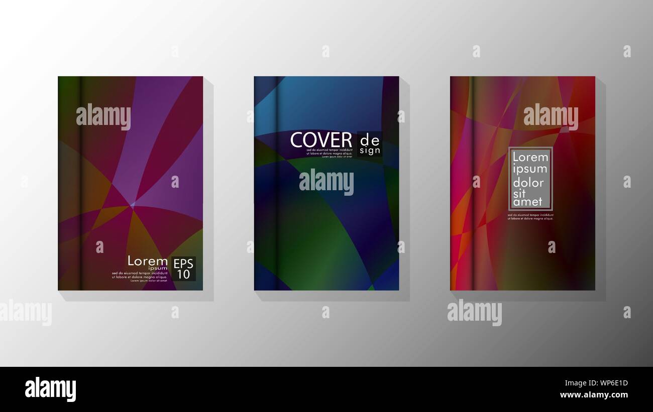 Vector collection of book cover backgrounds for brochures, leaflets ...