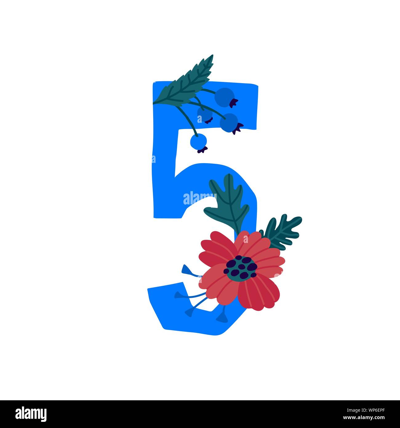 Number 5 vector vectors hi-res stock photography and images - Alamy