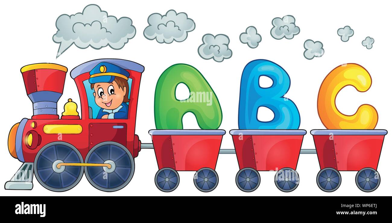 Train with three letters Stock Vector Image & Art - Alamy