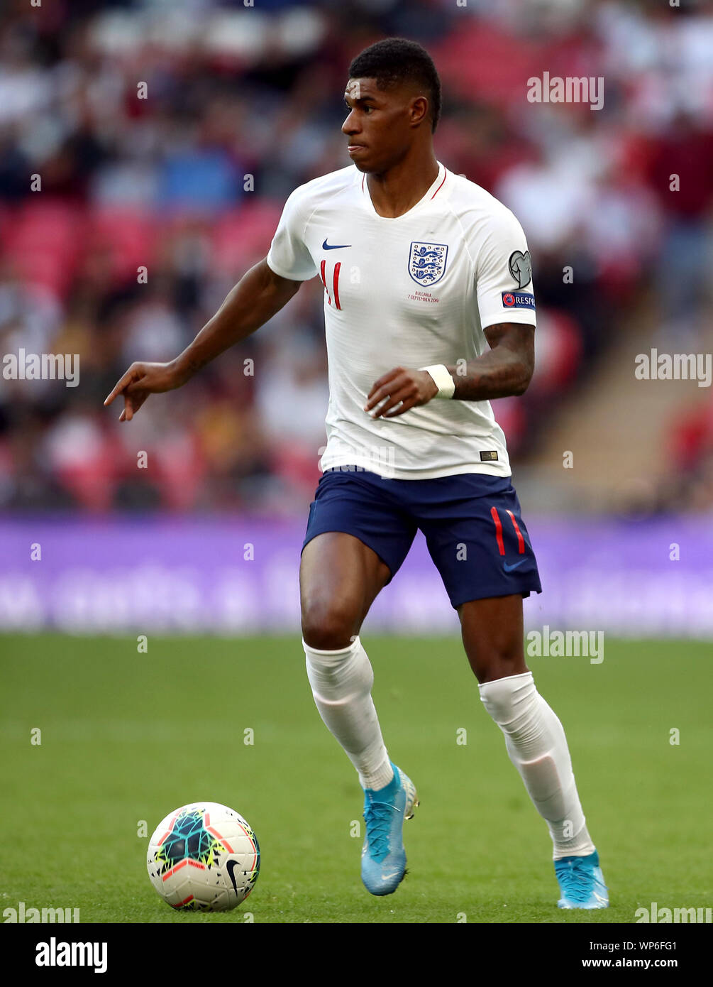 England’s Marcus Rashford during the Euro 2020 Qualifying Group A match ...