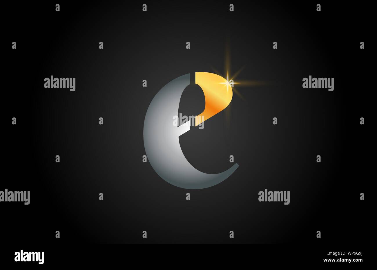 e gold alphabet letter logo design suitable for a company or business ...