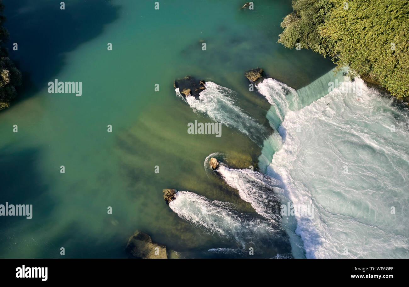 top view of the beautiful waterfall Stock Photo - Alamy