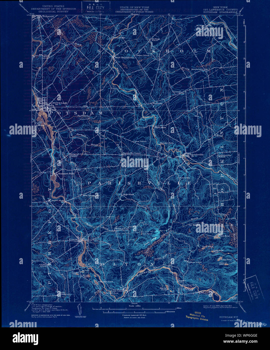 Potsdam new york map hi-res stock photography and images - Alamy