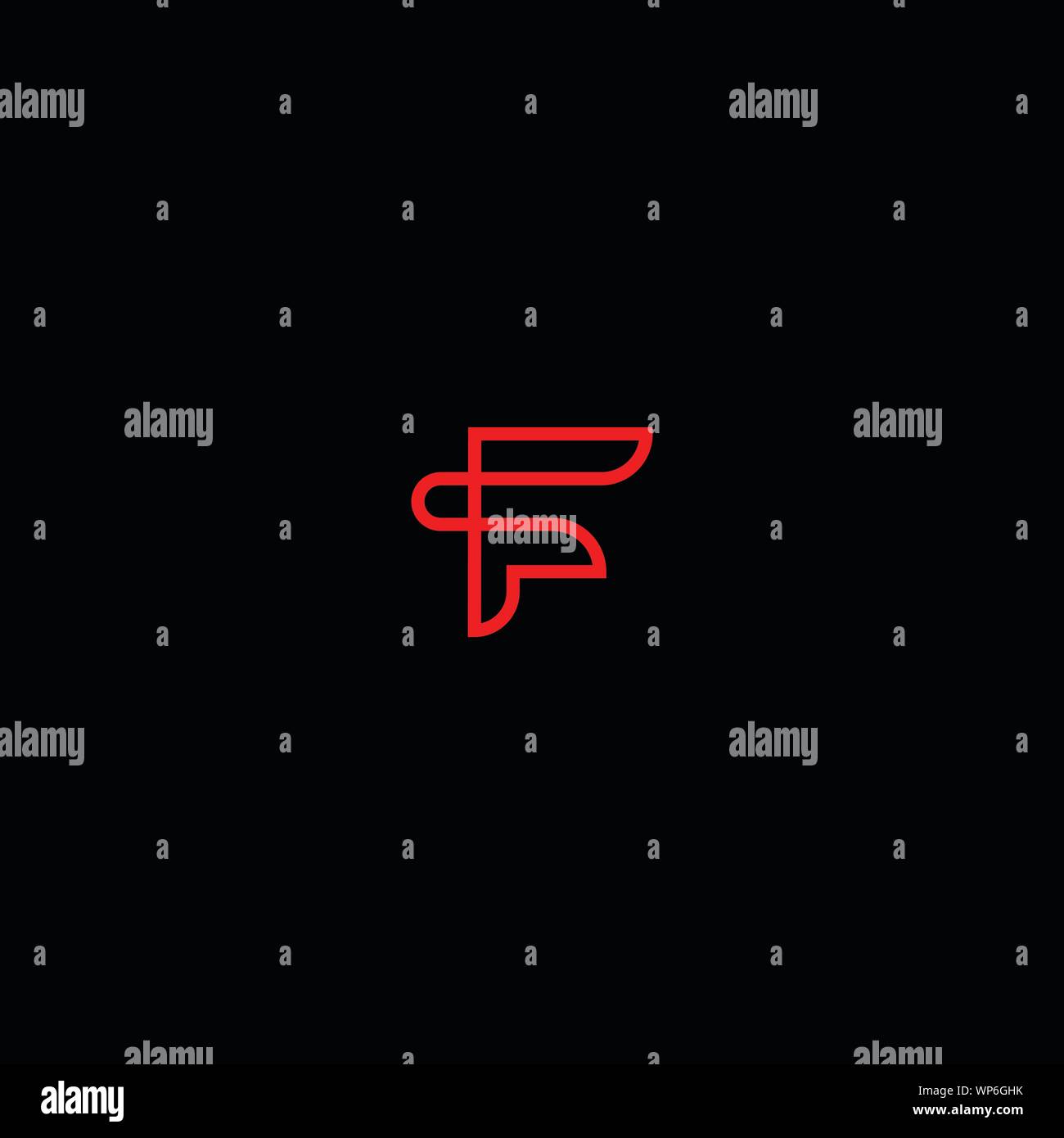 Creative Innovative Initial Letter logo FF F. Minimal luxury Monogram ...