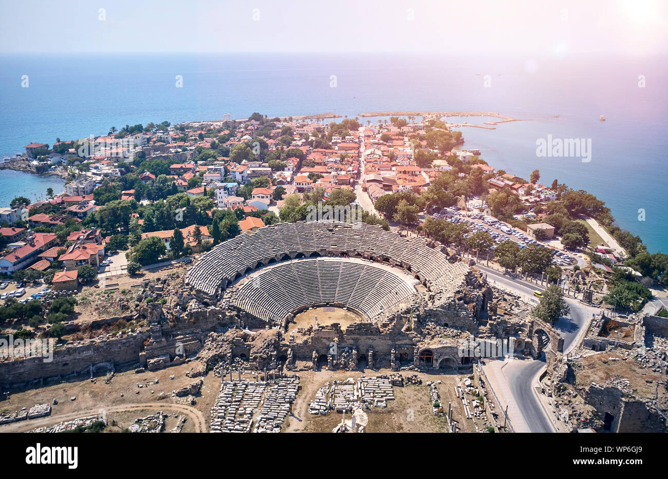 top view of the ancient amphitheater Stock Photo - Alamy