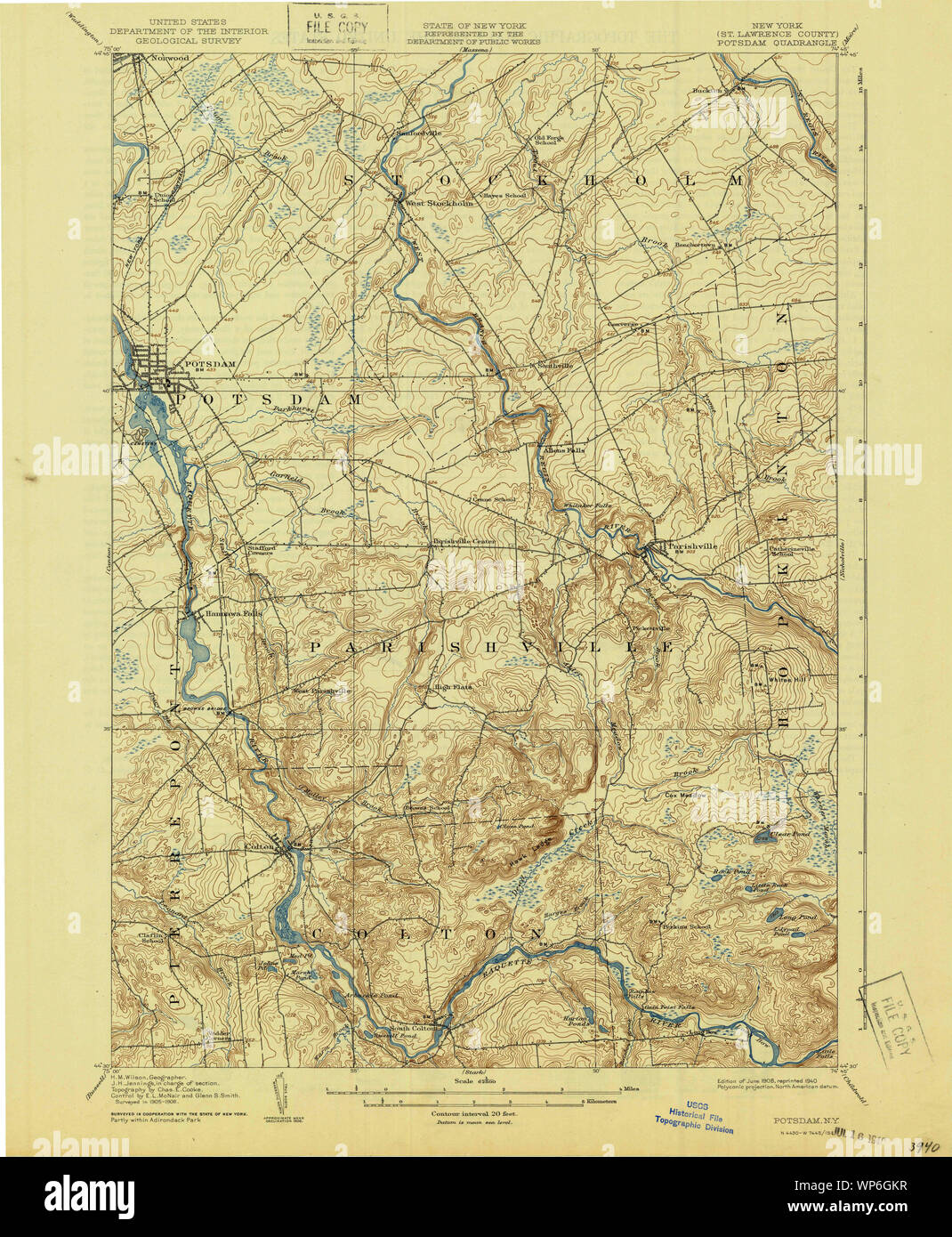 Potsdam new york map hi-res stock photography and images - Alamy
