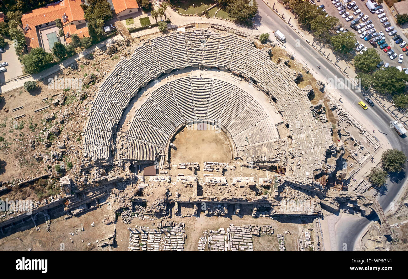 top view of the ancient amphitheater Stock Photo - Alamy