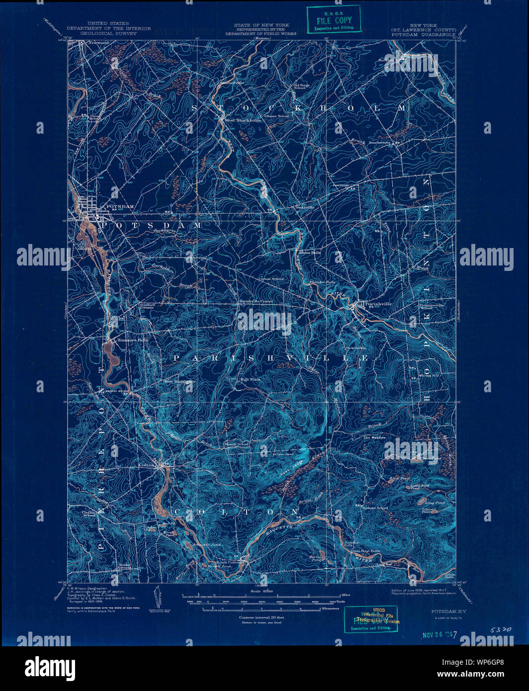 Potsdam new york map hi-res stock photography and images - Alamy
