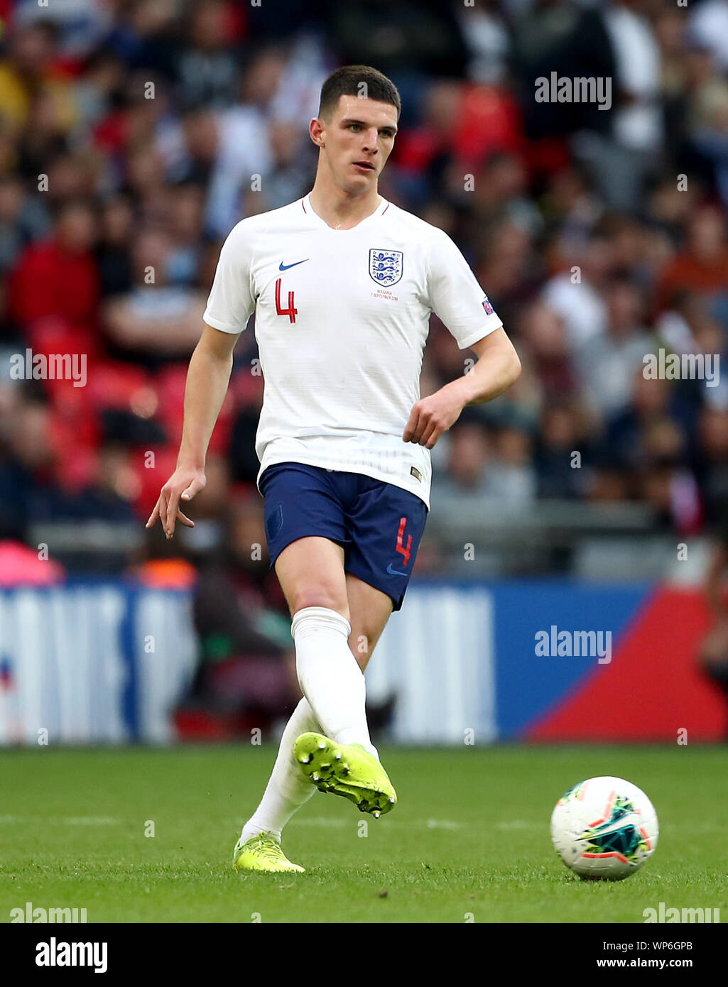 England’s Declan Rice during the Euro 2020 Qualifying Group A match at ...