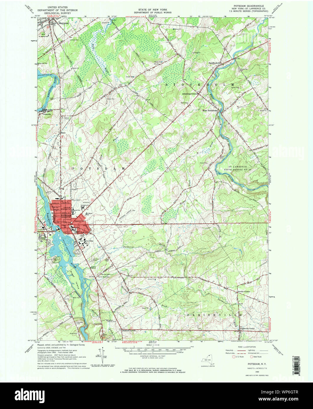 Potsdam new york map hi-res stock photography and images - Alamy