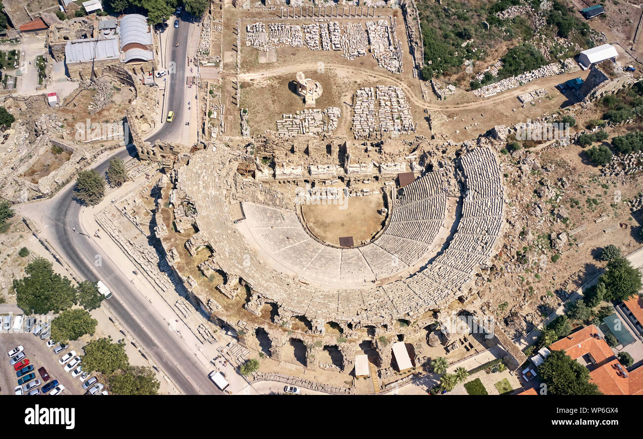 top view of the ancient amphitheater Stock Photo - Alamy