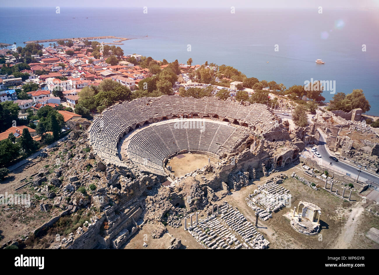 top view of the ancient amphitheater Stock Photo - Alamy
