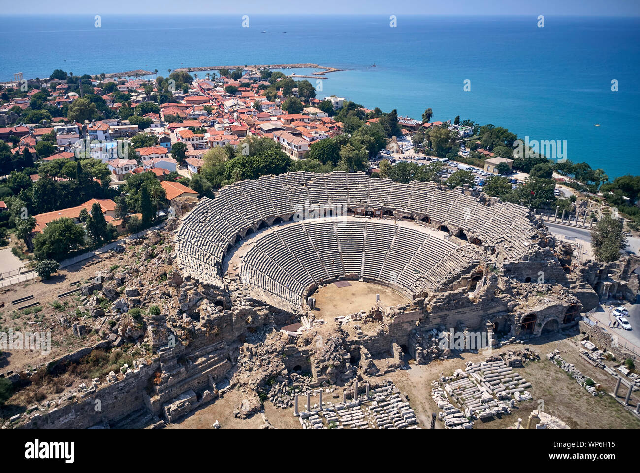 top view of the ancient amphitheater Stock Photo - Alamy