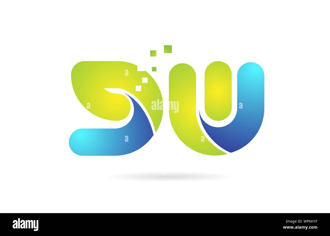 gw g w blue green alphabet combination letter logo design suitable for ...