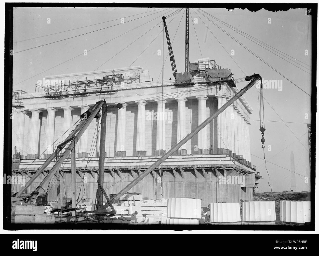 LINCOLN MEMORIAL UNDER CONSTRUCTION Stock Photo - Alamy