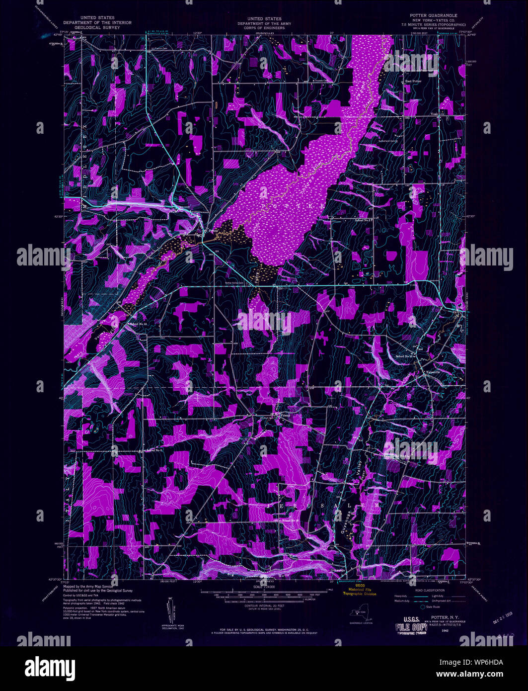 New York NY Potter 129147 1942 24000 Inverted Restoration Stock Photo ...