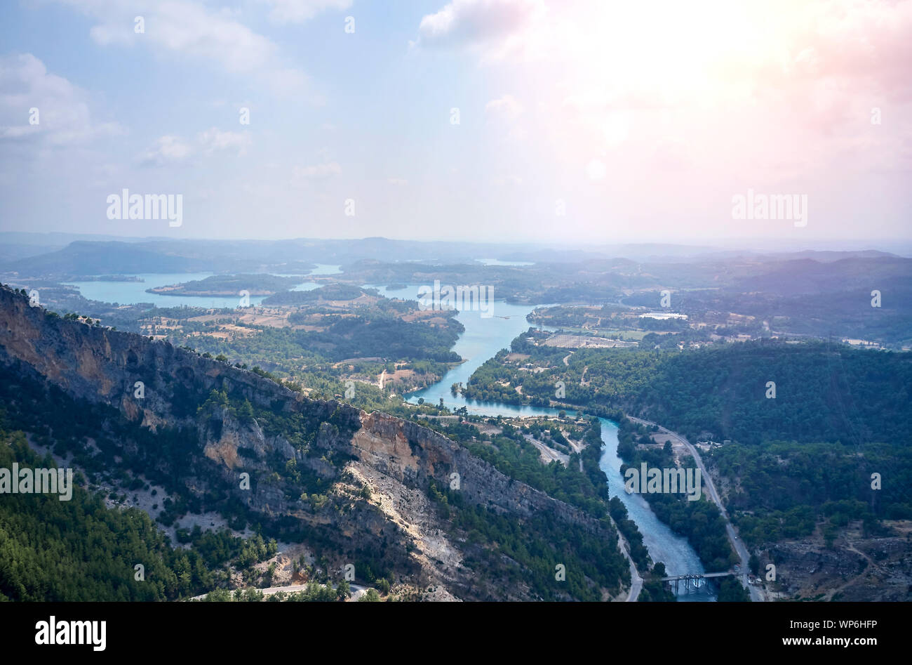 top view of the big dam Stock Photo - Alamy