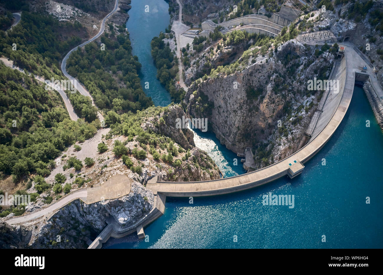 top view of the big dam Stock Photo - Alamy