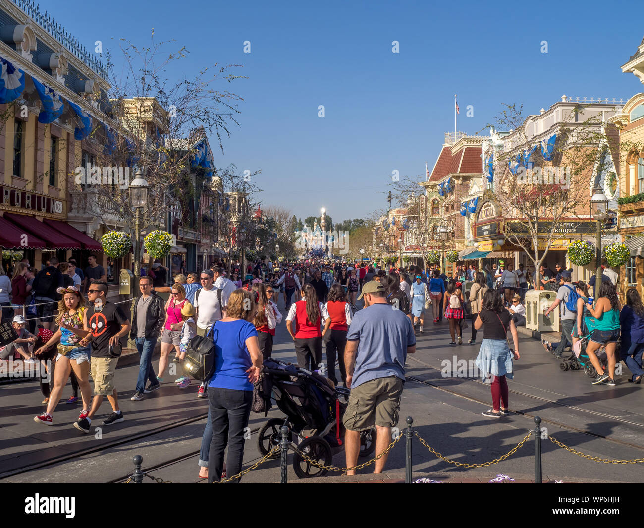 Views of Disneyland in Anaheim, California. Disneyland is one of the ...
