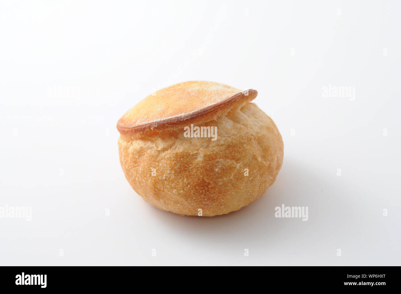 french bread champignon closeup isolated on white background Stock ...