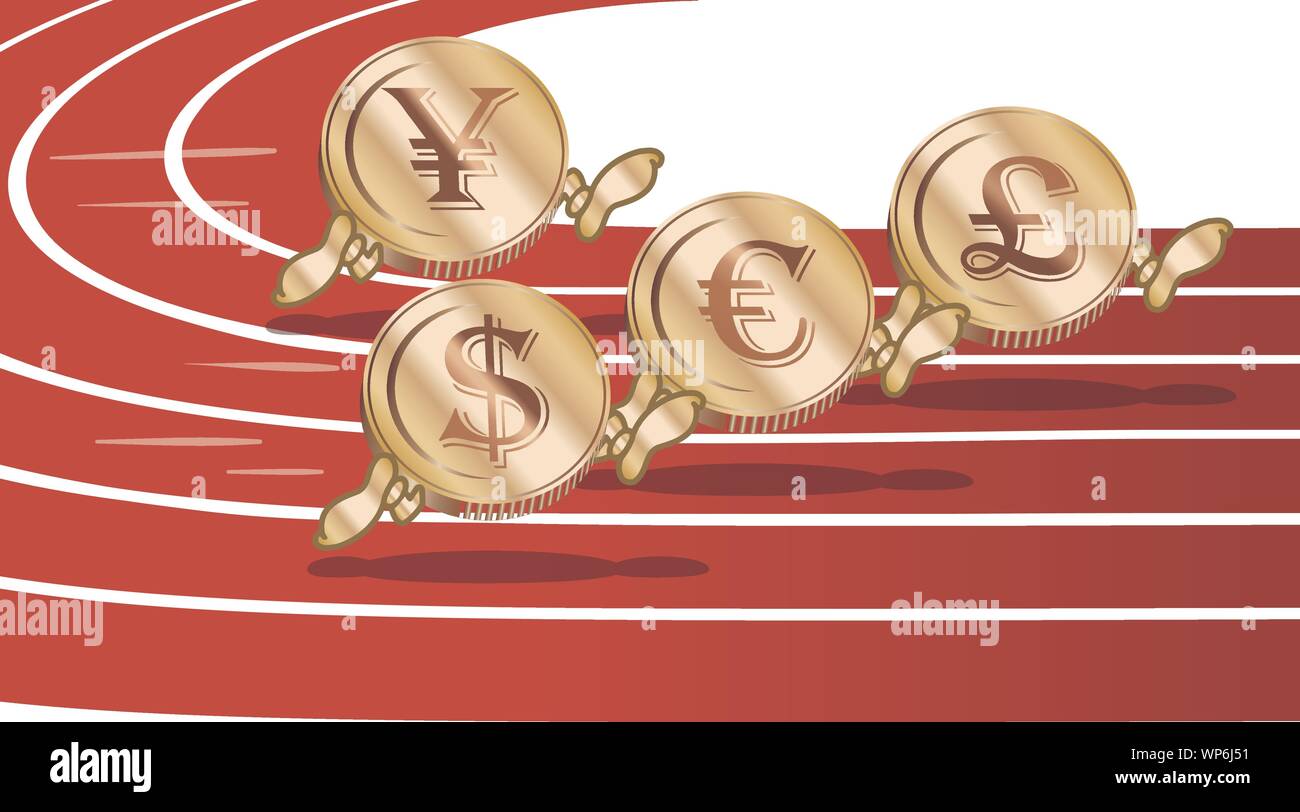 Cartoon running coins Stock Vector Image & Art - Alamy