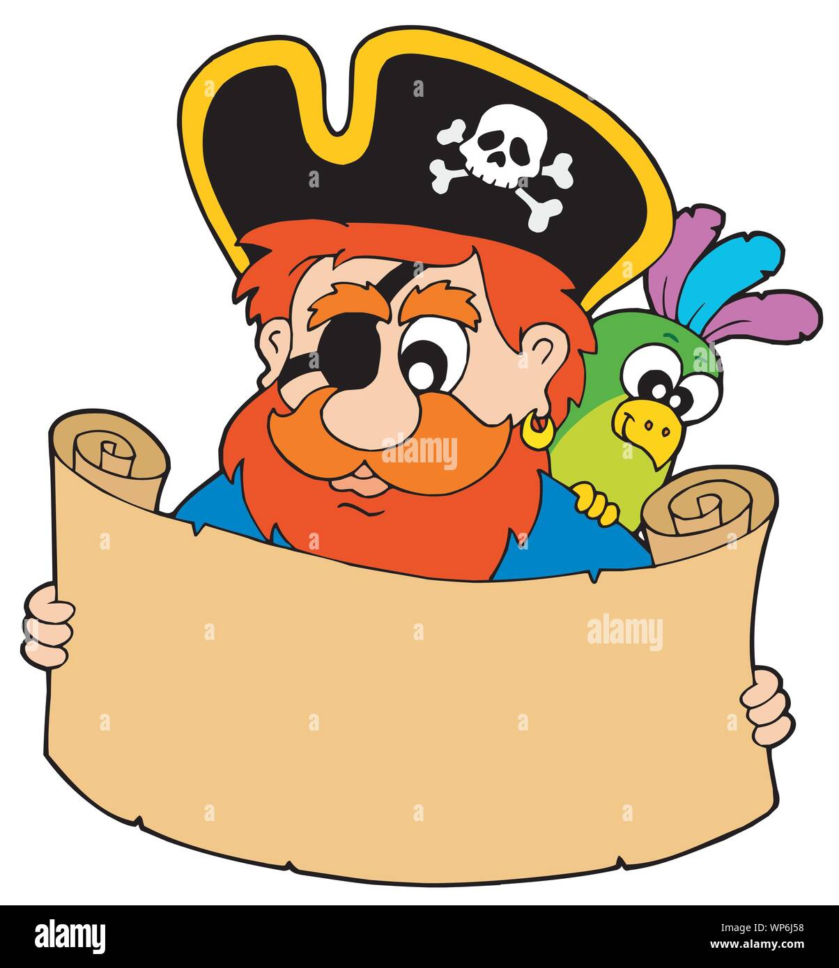 Pirate reading treasure map Stock Vector Image & Art - Alamy