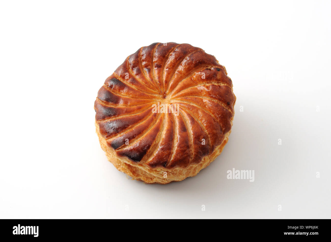 round pie closeup isolated on white background Stock Photo - Alamy