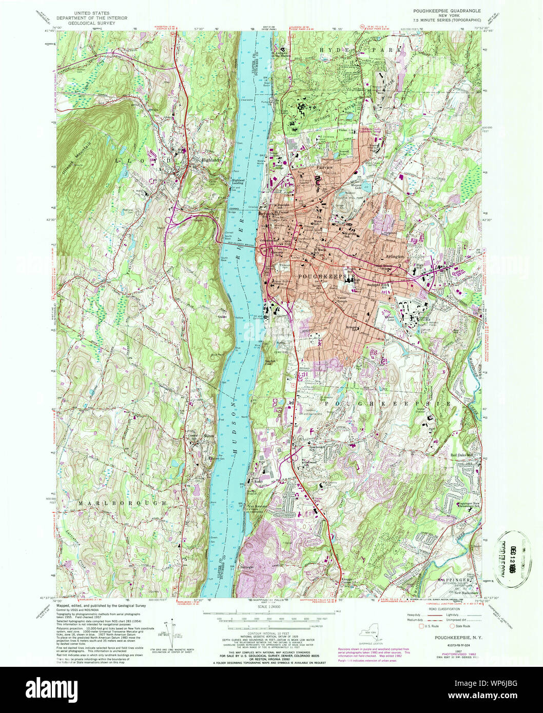 Poughkeepsie map hi-res stock photography and images - Alamy