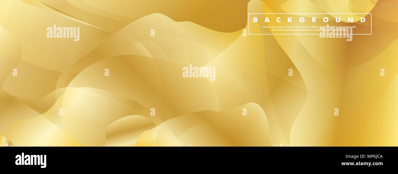 Abstract Background of Gold Gradients. The shape of a wavy liquid ...