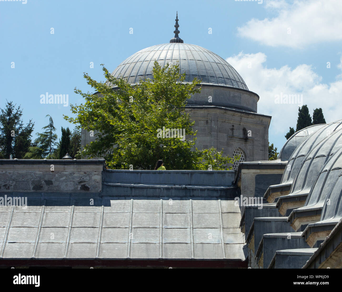 A series of domes lead to the great dome of the tomb of the Suleyman ...