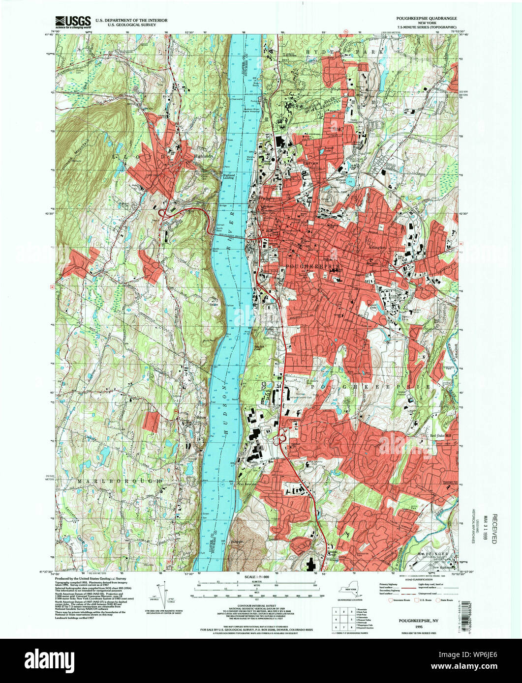 Poughkeepsie new york map hi-res stock photography and images - Alamy