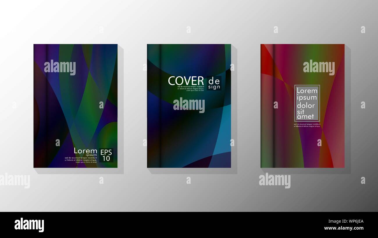 Vector collection of book cover backgrounds for brochures, leaflets ...