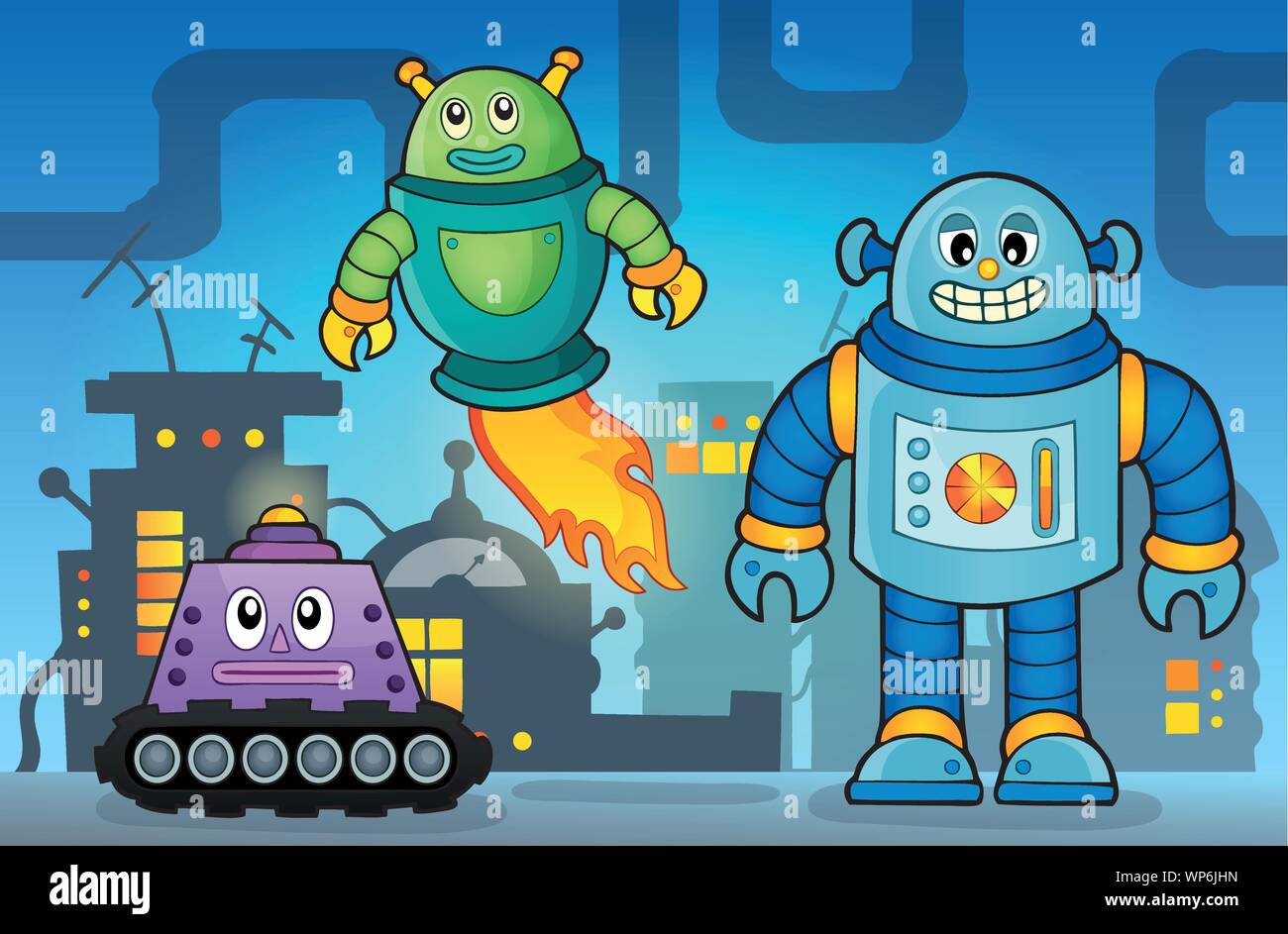 Robot theme image 5 Stock Vector Image & Art - Alamy